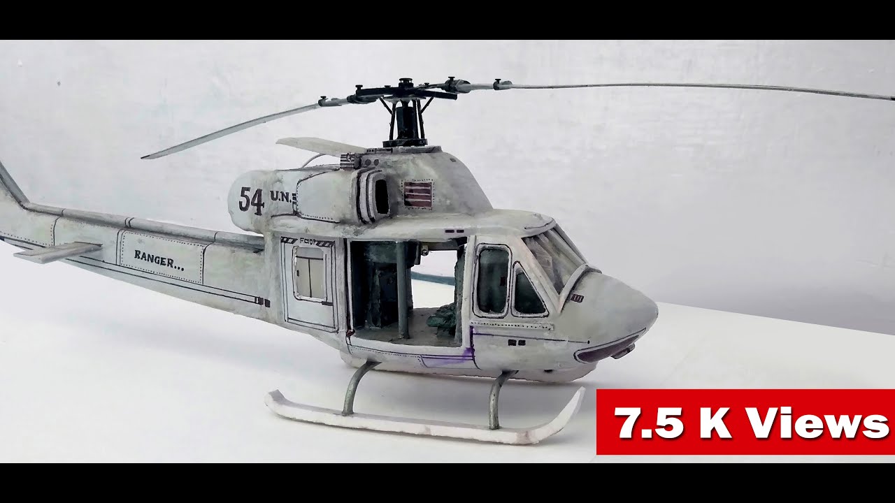 How to Make Mini Huey helicopter by paper. PART-1 - YouTube