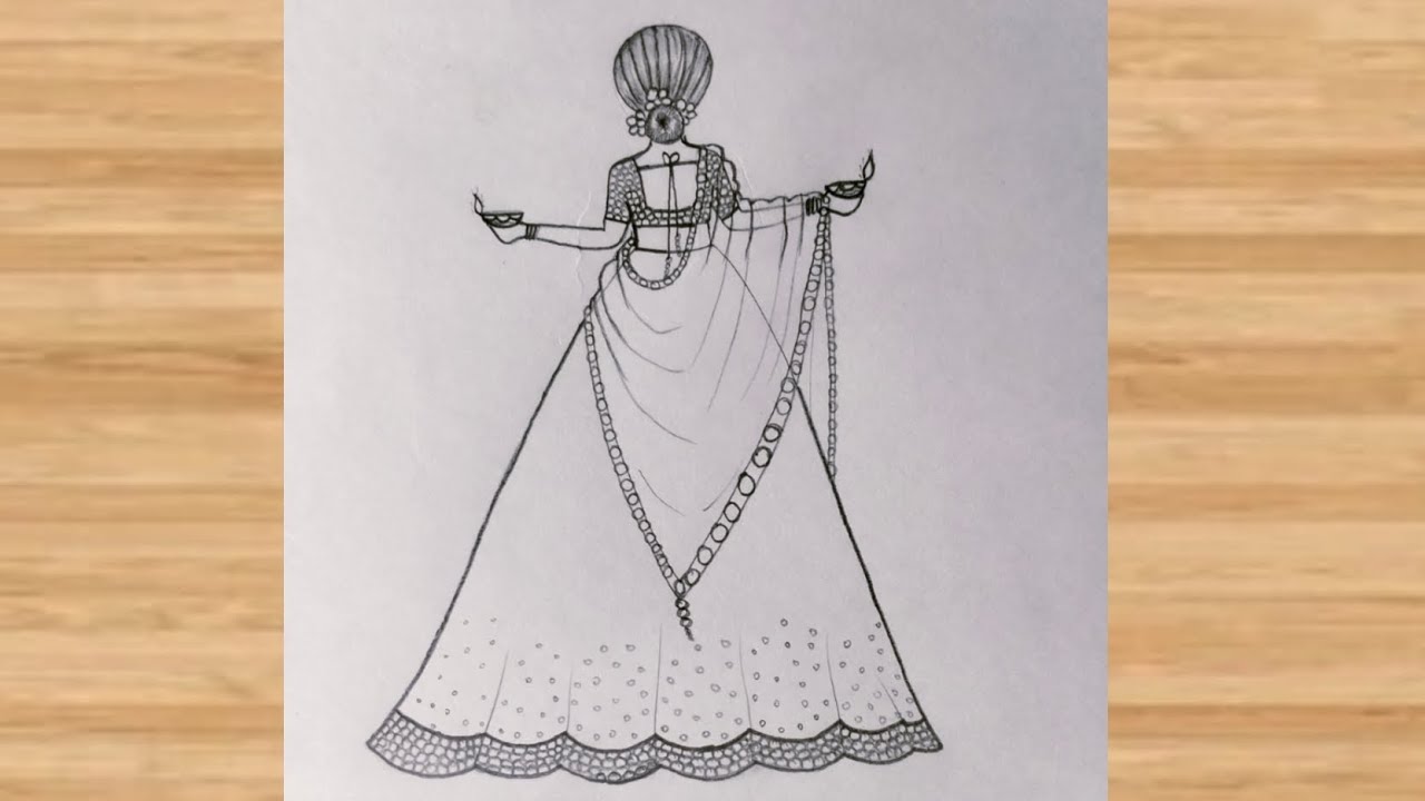 How To Draw Diwali Scenery Drawing Easy | Diwali Drawing Easy | Girl ...