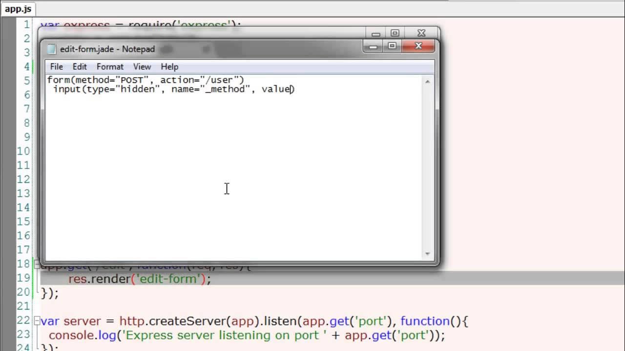 19. Forms Using Jade: Node.js - YouTube