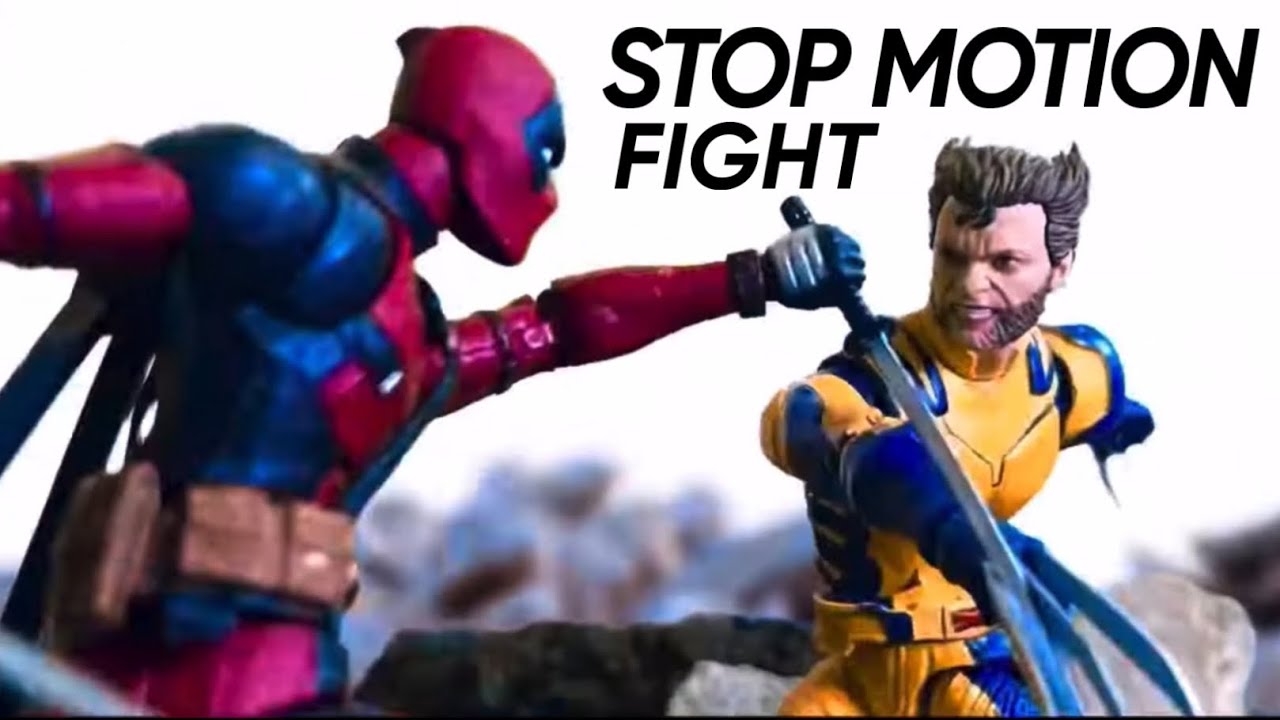 Deadpool vs Wolverine stop motion Fight scene - YouTube