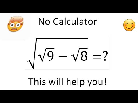 Math olympiad question | sqrt(sqrt 9-sqrt 8)=? - YouTube