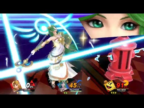 Smash Ultimate (Online) Zelda vs Palutena vs Pac-Man (Me) - YouTube