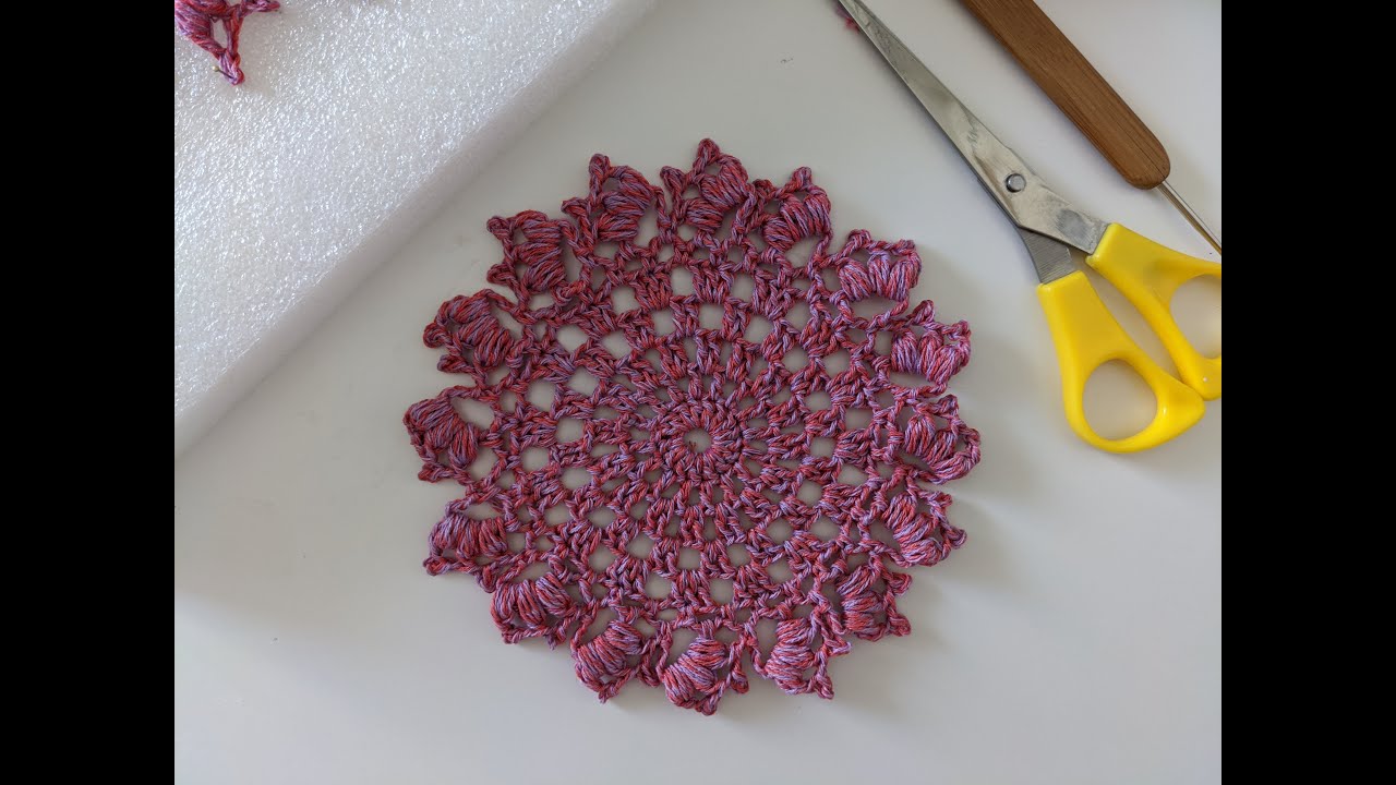 One more easy crochet doily - Tutorial, Part 9 - YouTube