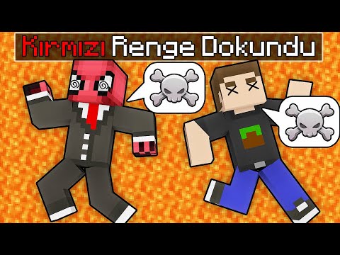 YANLIŞ RENGE DOKUNAMIYORUZ 🟥🟦💀 - Minecraft