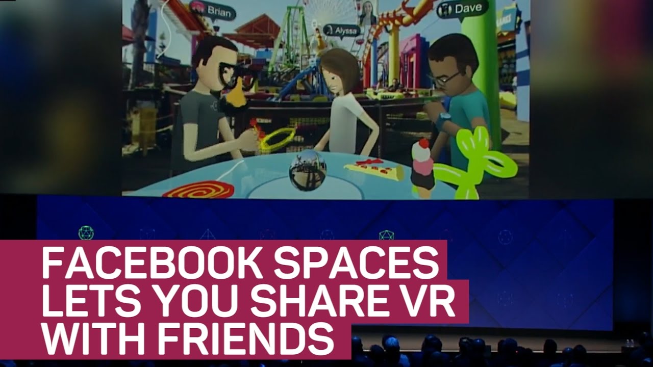 Facebook Spaces lets you share VR with friends - YouTube