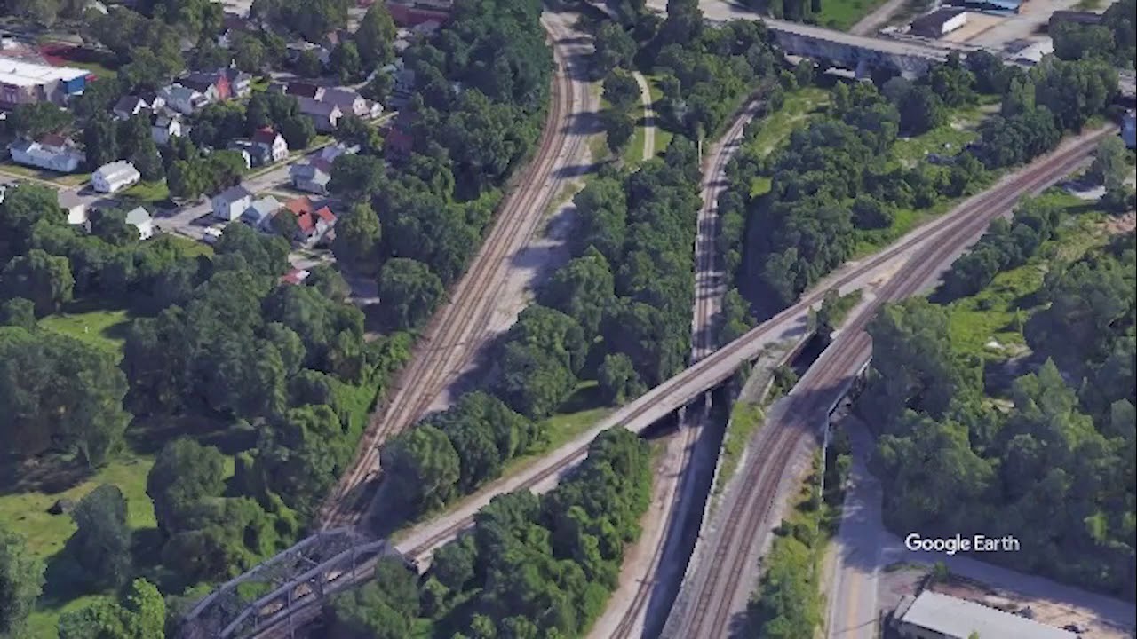 Aerial view of GCRTA Red Line Greenway path - YouTube