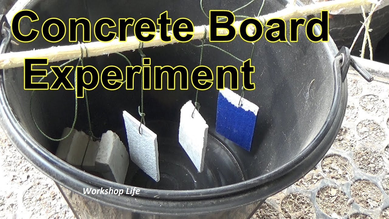 Concrete Board Experiment, Water Soak Test, 1 Month+ underwater. - YouTube