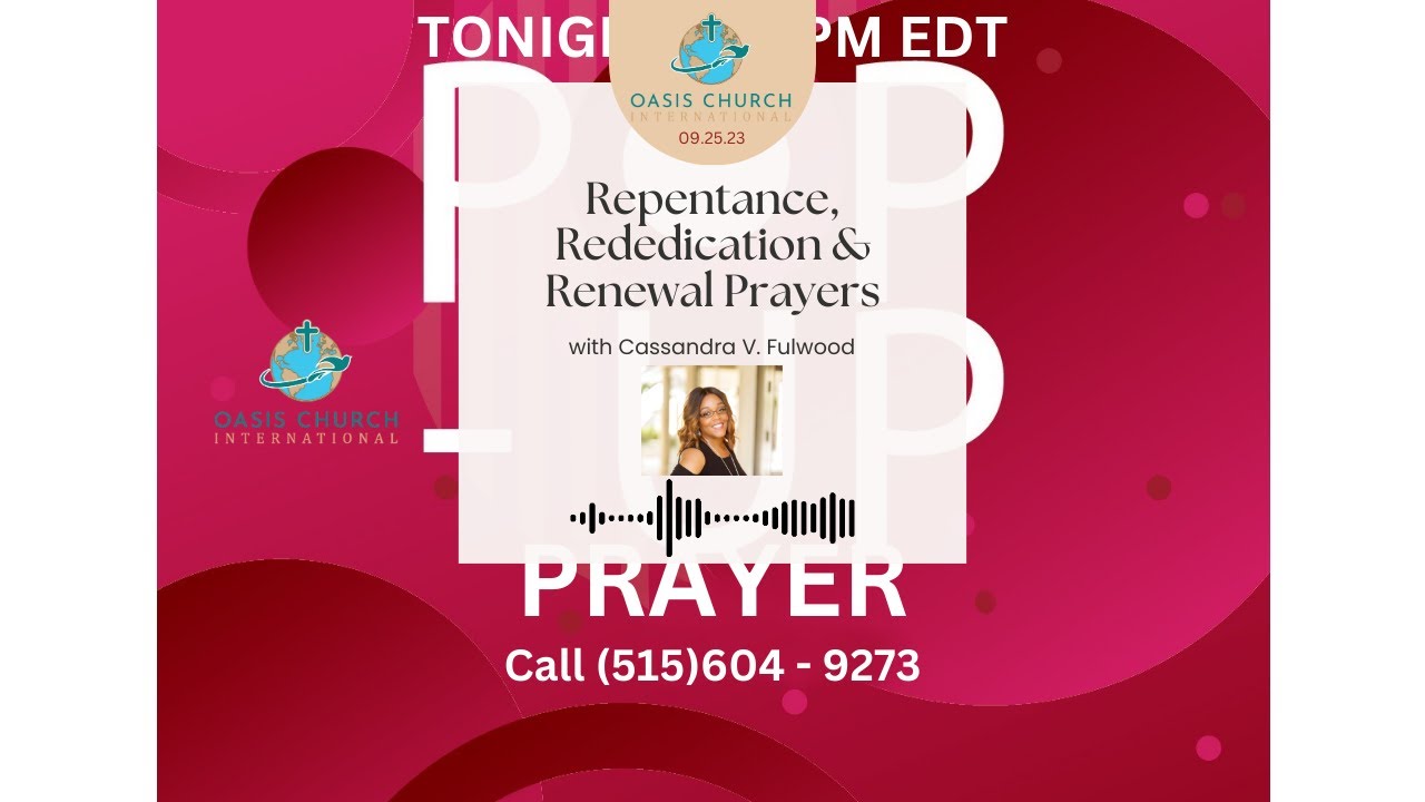 POP Up Prayer: Repentance, Rededication, & Renewal - Monday, September ...