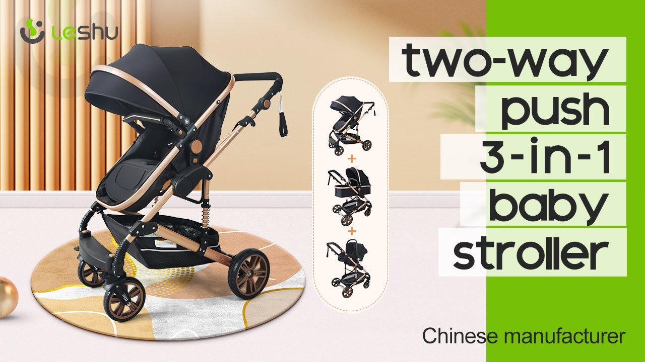 LESHU-Baby Stroller 3 In 1 With Car Seat - YouTube