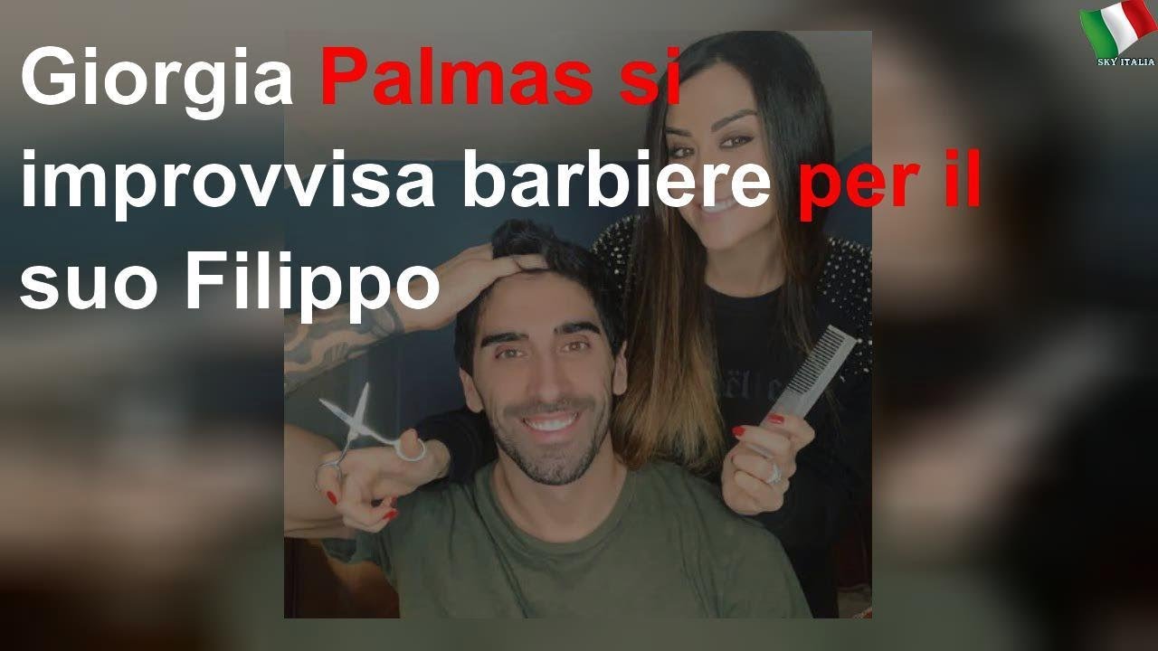 Giorgia Palmas si improvvisa barbiere per il suo Filippo - YouTube