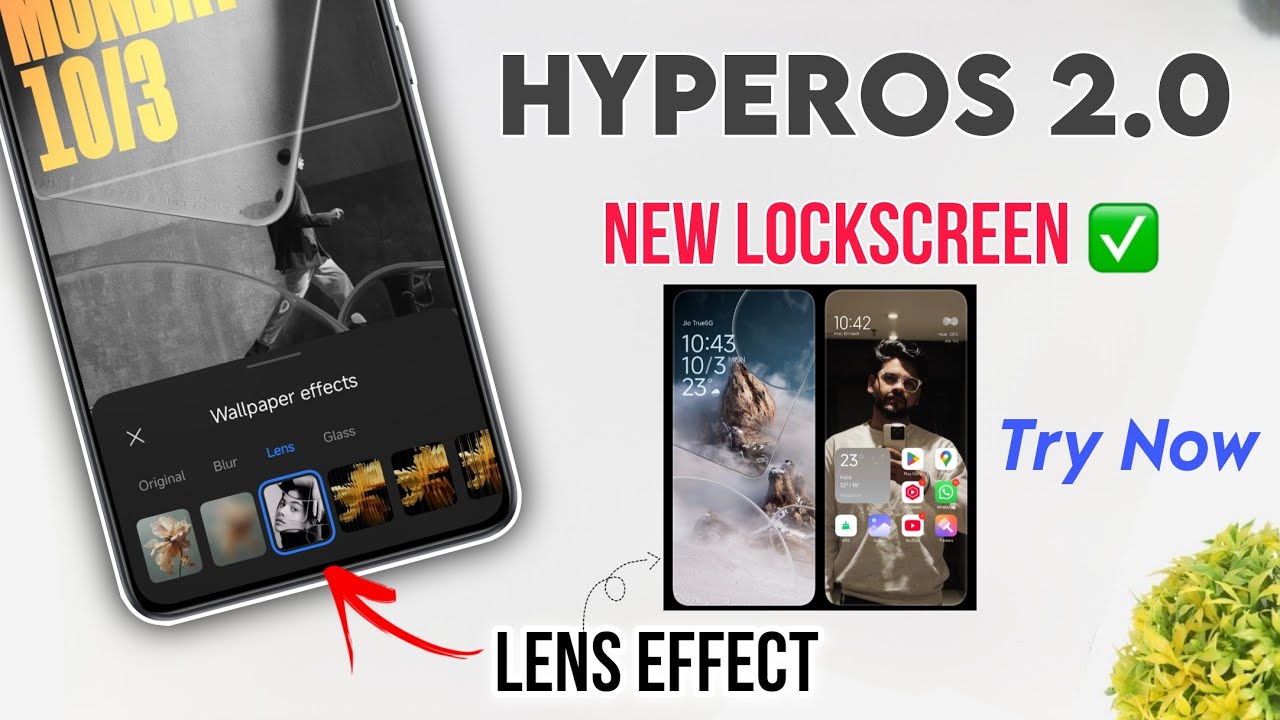 Hyperos 2.0 Lockscreen New wallpaper Lens Effect Enable Now In Your ...