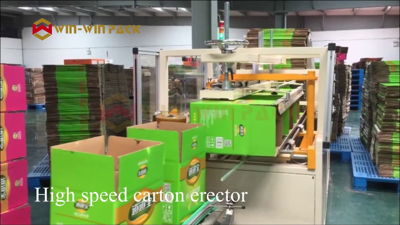 WIN-WIN PACK Automatic Oil Bottle packaging Machine｜Carton Erector｜Case ...