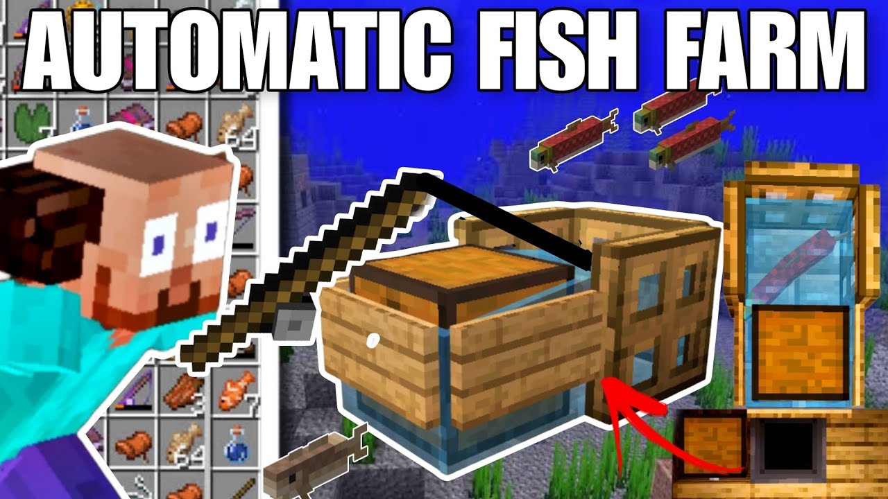 Best EASY AFK Fish Farm Minecraft in survival mode ! Bedrock + Java ...