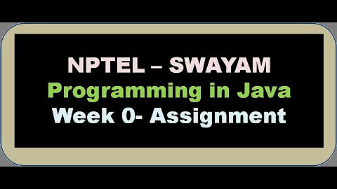 NPTEL Swayam - Programming in Java - YouTube