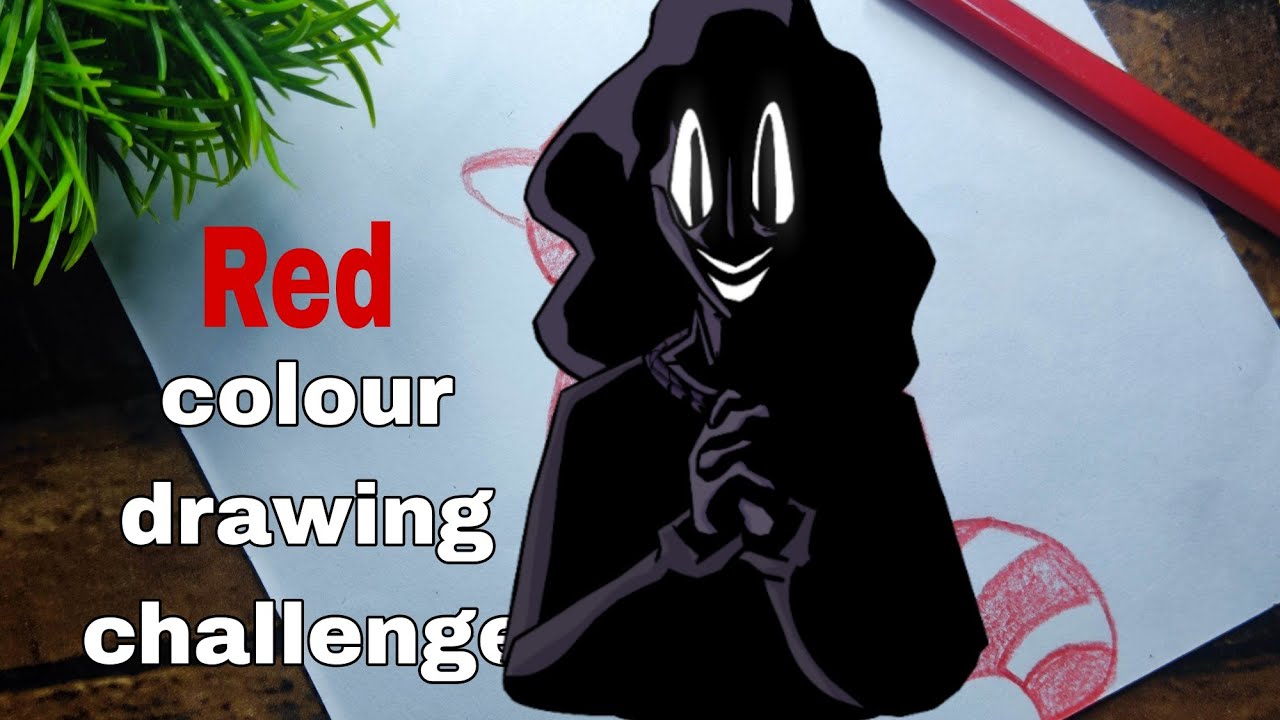 Art-58 Draw with only red color challeng !easy art !fun to draw - YouTube