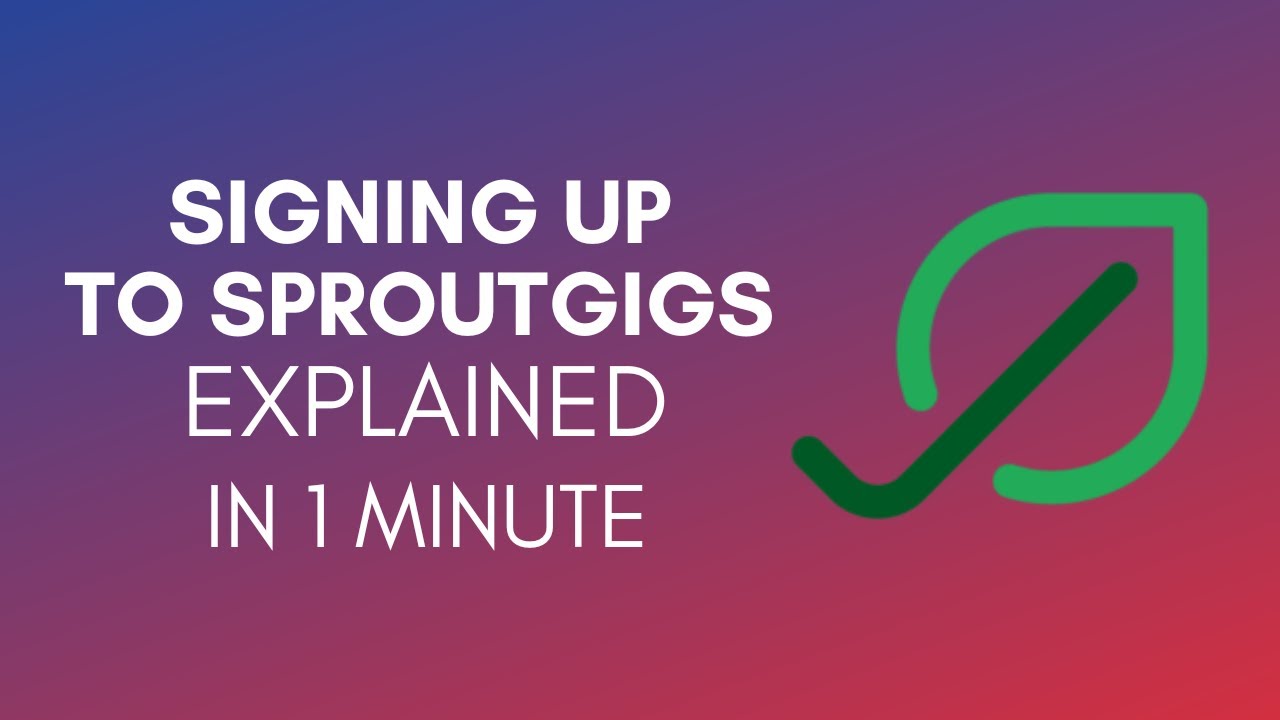 How To Sign Up To SproutGigs (2025) - YouTube