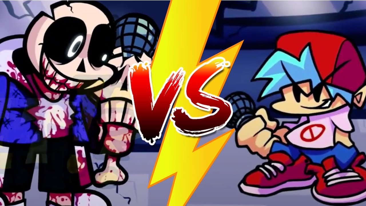 FNF Friday Night Funkin' Insanity Song Insanity Sans vs BF - YouTube