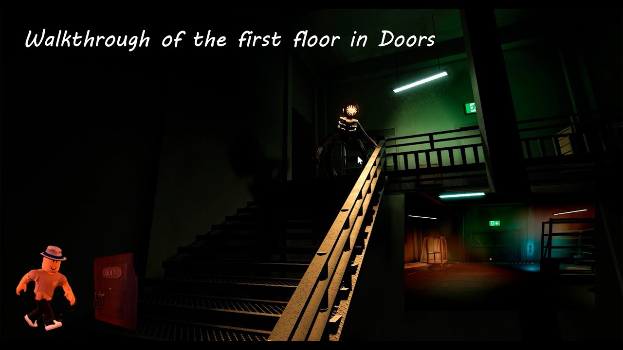 Doors Roblox | Walkthrough of the first floor in Doors in 4K - YouTube