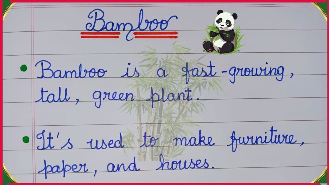 5 Lines Essay on Bamboo | Few Lines Short Essay Writing on Bamboo ...