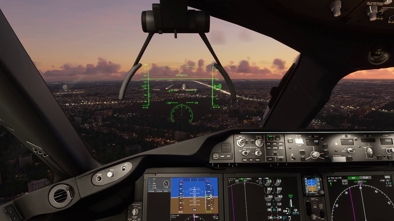 Cockpit Qatar 787-10 - landing at Bangkok [DMK] Airport - FS2020 - YouTube