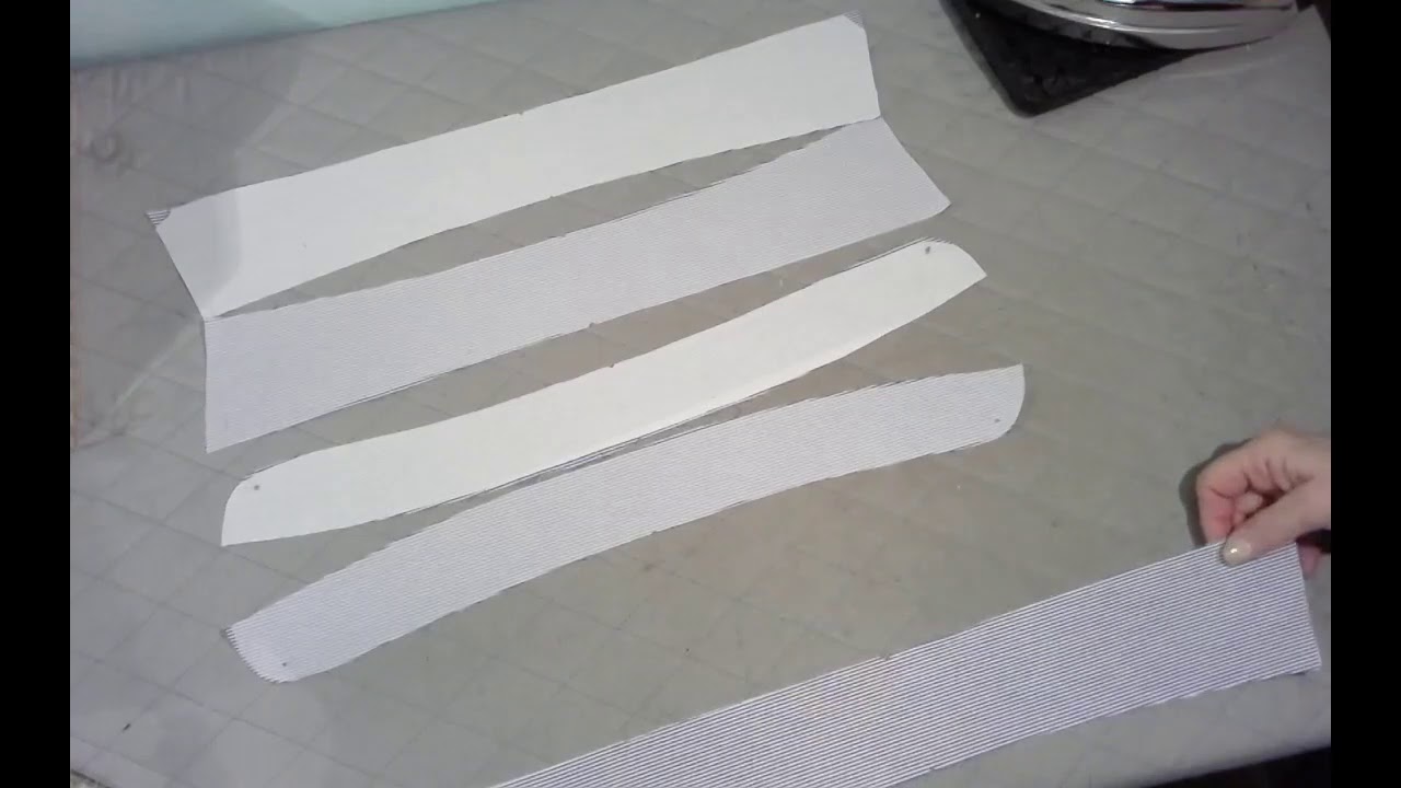 Step One Part 2 of Interfacing Fused to Collars - YouTube