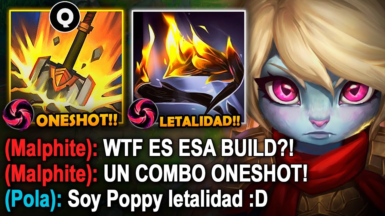 Poppy pero full AD y cada combo derrite al rival - YouTube