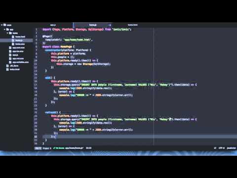 Use SQLite In Ionic 2 Instead Of Local Storage - YouTube