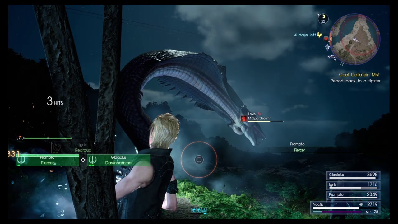 Ice Bomb Hunt with Midgardsormr Fight. Still Chapter 3. FINAL FANTASY ...