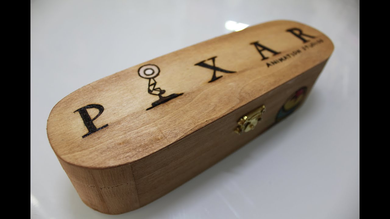 Wood Burned Pixar Box - YouTube