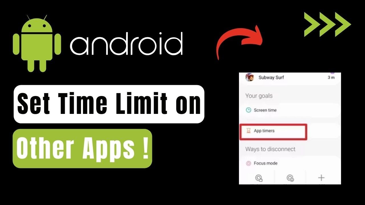How To Set Time Limit On Other Apps ! - YouTube