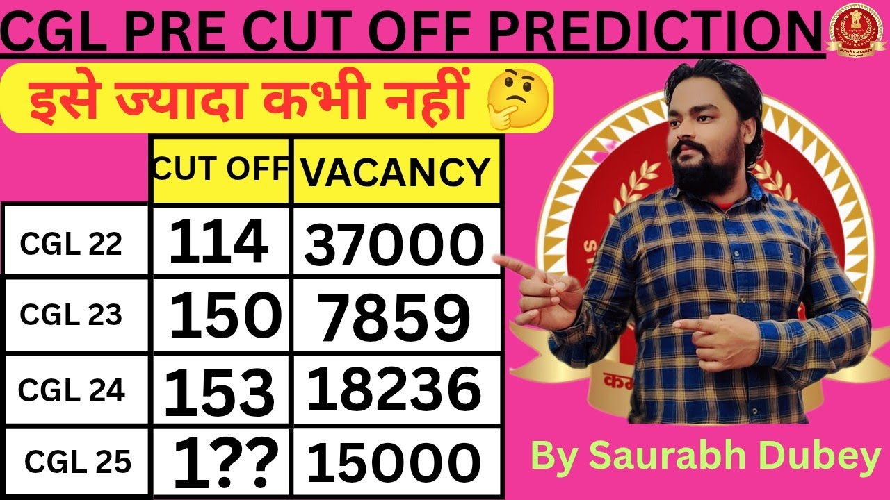 CGL PRE CUT OFF PREDICTION .... इसे ज्यादा कभी नही 👆👆👆👆.... - YouTube