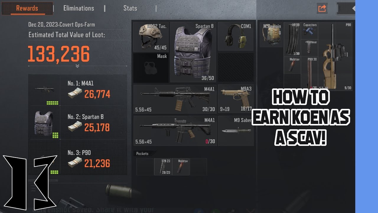 HOW TO EARN KOEN AS A SCAV | Arena Breakout - YouTube