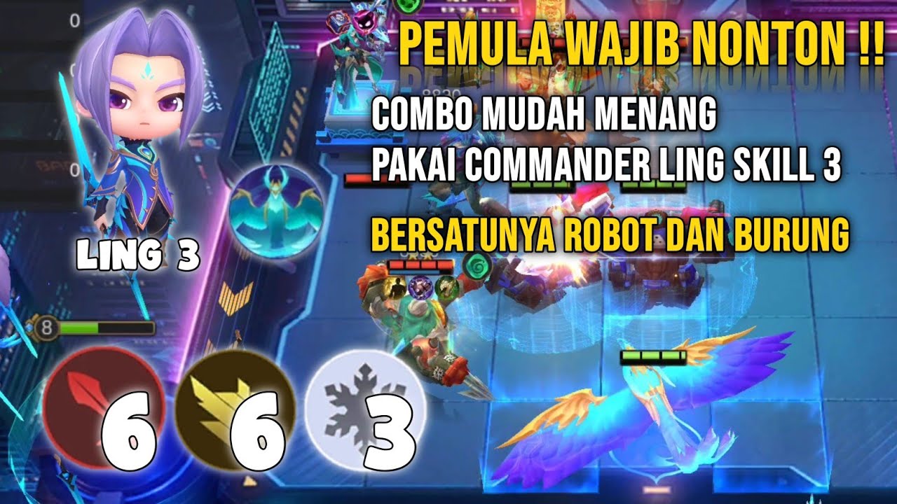 NEW GAMEPLAY LING 3 | COMBO MUDAH MENANG PAKAI COMMANDER LING SKILL 3 ...