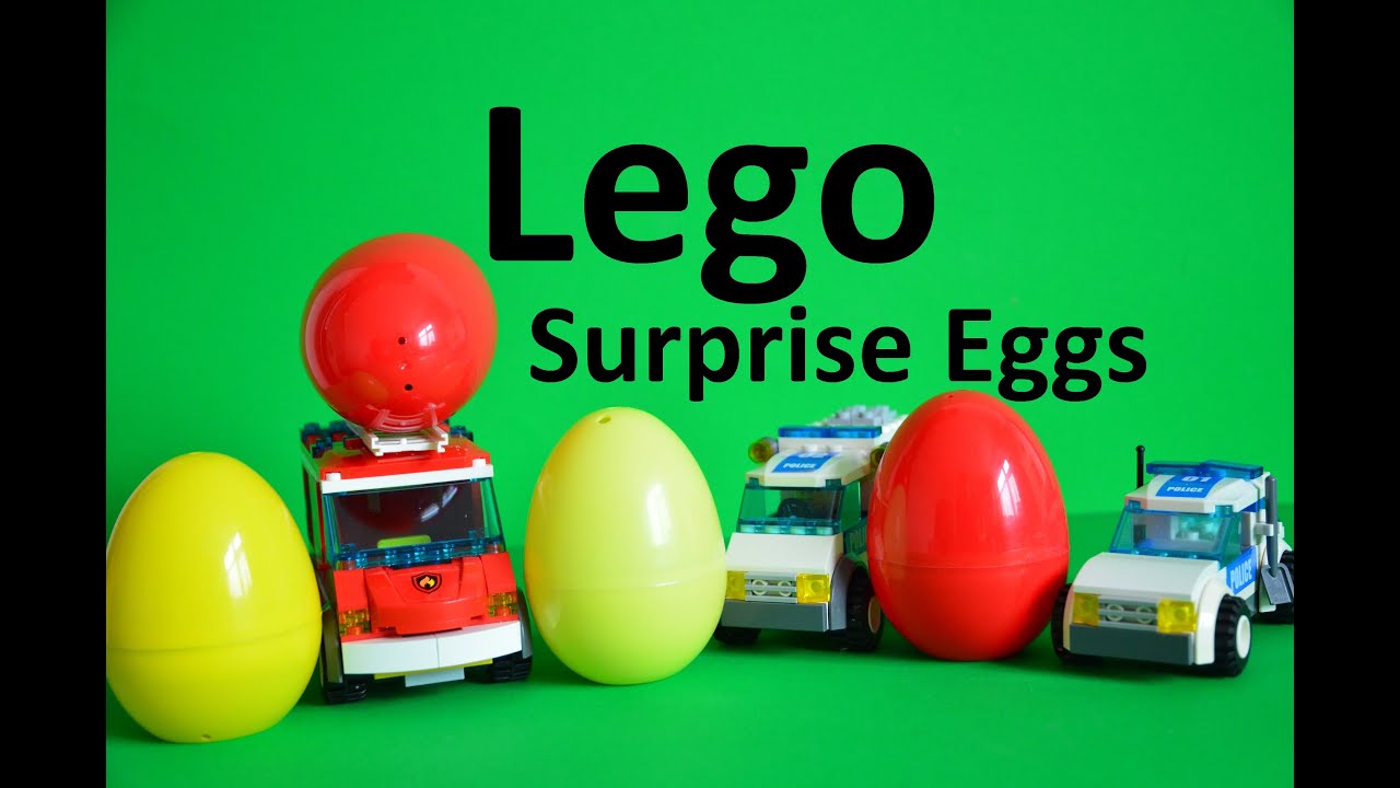 Lego Surprise Eggs Batman Riddler Lego police cars Lego Fire engine Egg ...