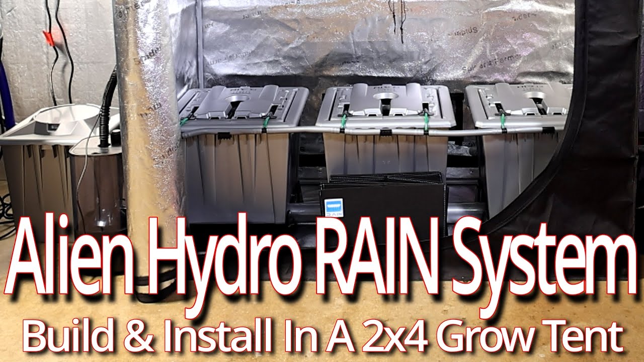 Alien Hydro 3 30L Pot 1 Row RAIN System Build & Install In A 2x4 Grow ...