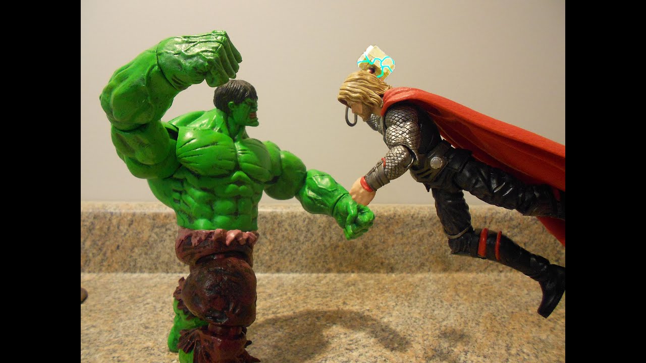 Hulk Vs Thor Stop Motion Fight - YouTube