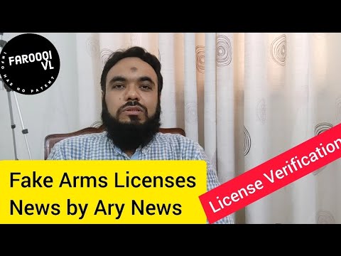 Fake Arms License, Latest News by ARY News | Verification of License ...