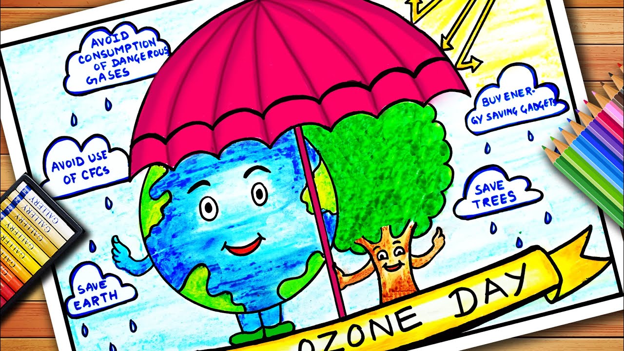 World Ozone Day Drawing | Ozone Day Drawing | Ozone Day Poster | Ozone ...