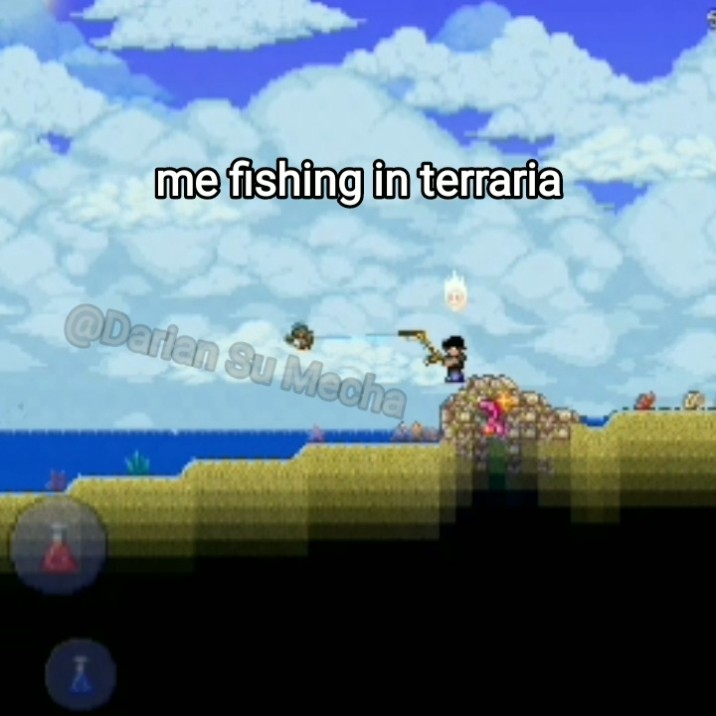 Me fishing in terraria / me fishing in real life | nothing 🎣 | #fishing ...