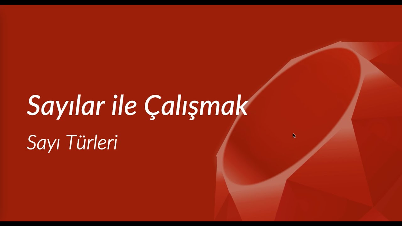 Ruby ile Programlama - Sayı Türleri - YouTube