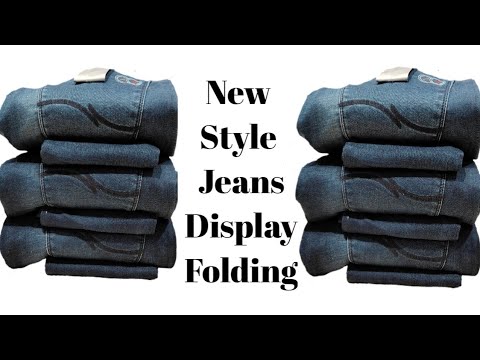 How to fold jeans for display | how to fold jeans for showroom | jeans ...