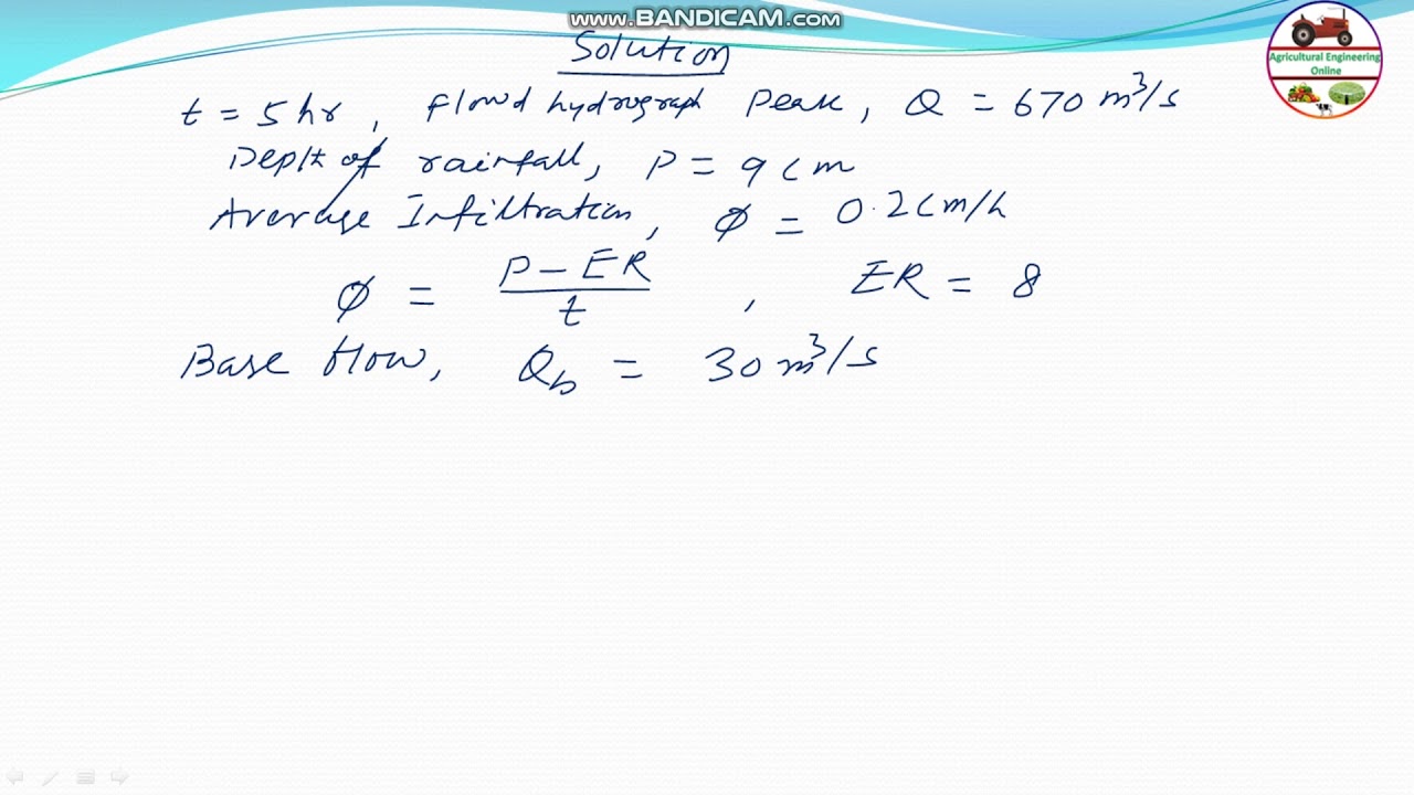 Peak Discharge of 5-hr Flood Hydrograph GATE 2019 Q 49 - YouTube