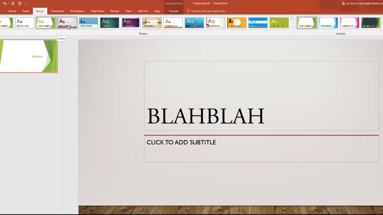 Microsoft PowerPoint 2016 Ribbon - YouTube