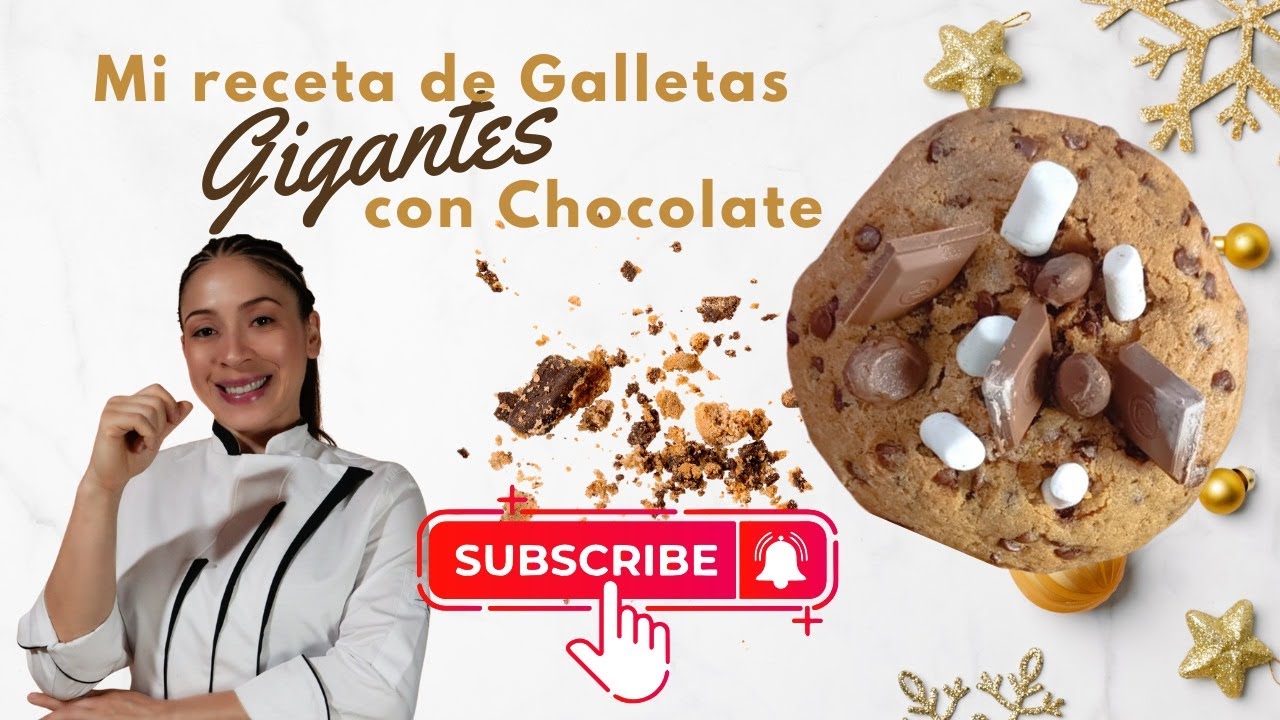 “Mi receta Galletas Gigantes con topping de marshmellow y Chocolate🍪 ...