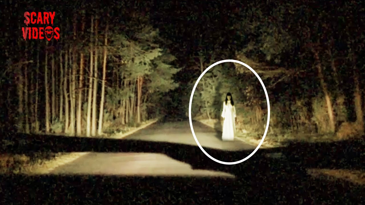 Ghost on the road at midnight!! DO NOT WATCH AT NIGHT - YouTube