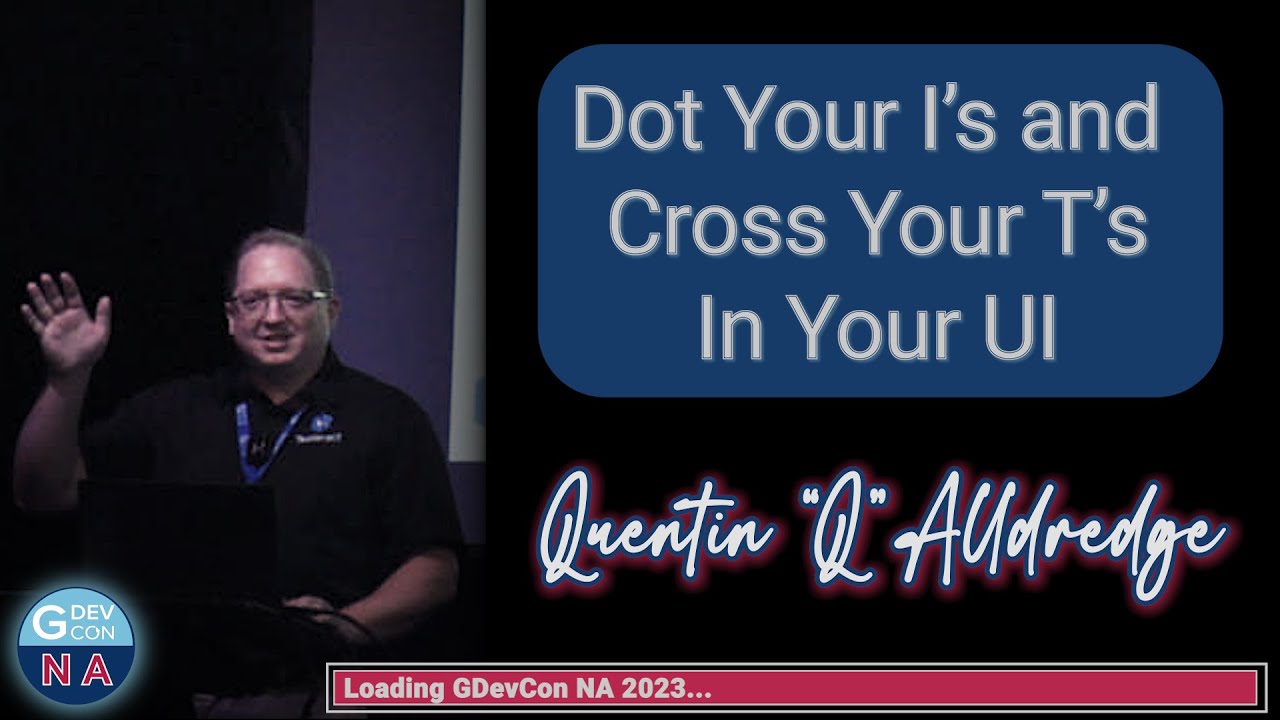 Dot Your I's and Cross Your T's in your UI - Quentin 'Q' Alldredge ...