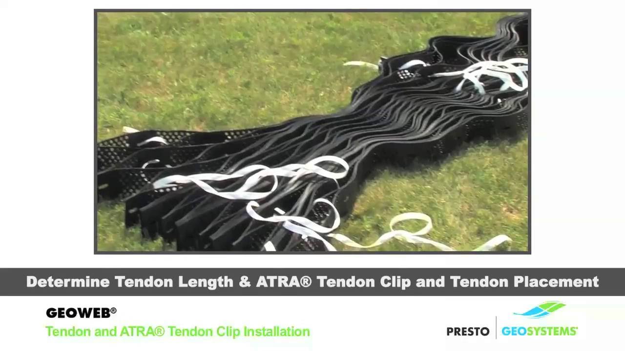 GEOWEB® Geocells with ATRA® Tendon Clips Installation - YouTube