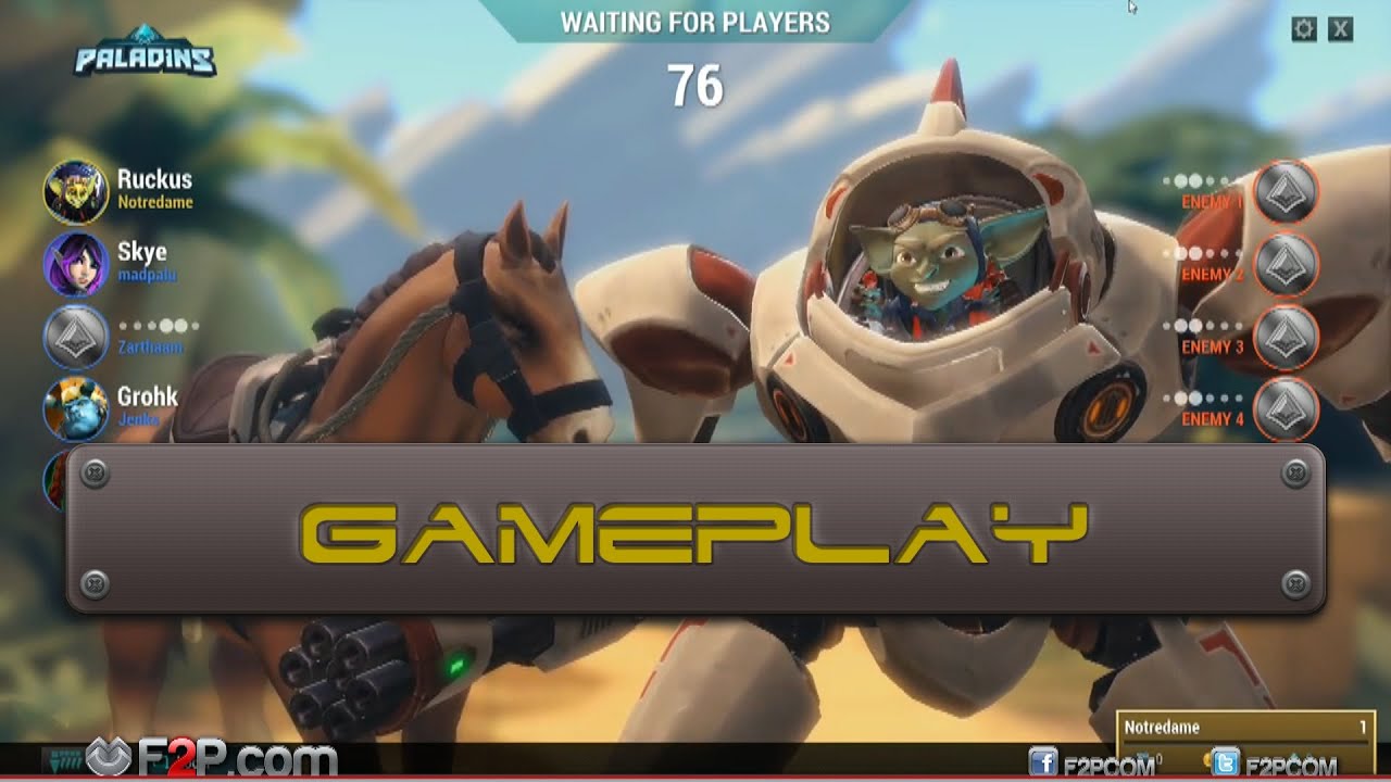 Paladins Ruckus Gameplay - Closed Beta - YouTube