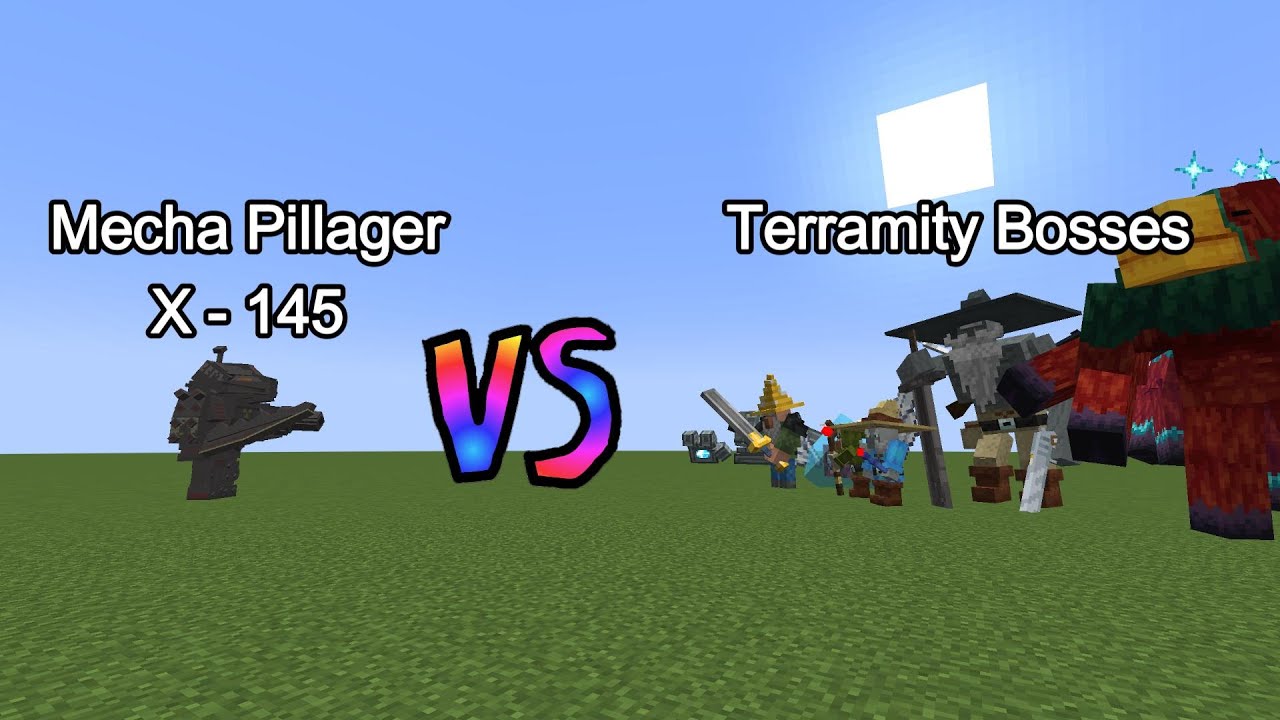 Mecha Pillager X-145 vs Terramity Bosses | Minecraft Mob Battle - YouTube