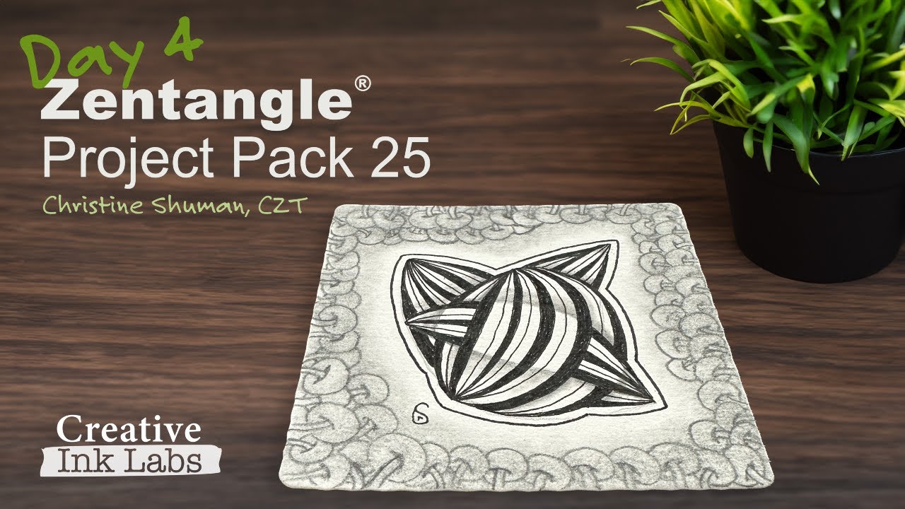 Zentangle Project Pack 25 | Day 4 - YouTube